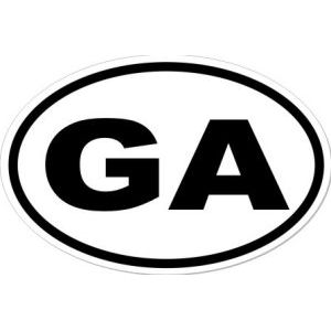 GA Georgia - Oval Sticker at Sticker Shoppe