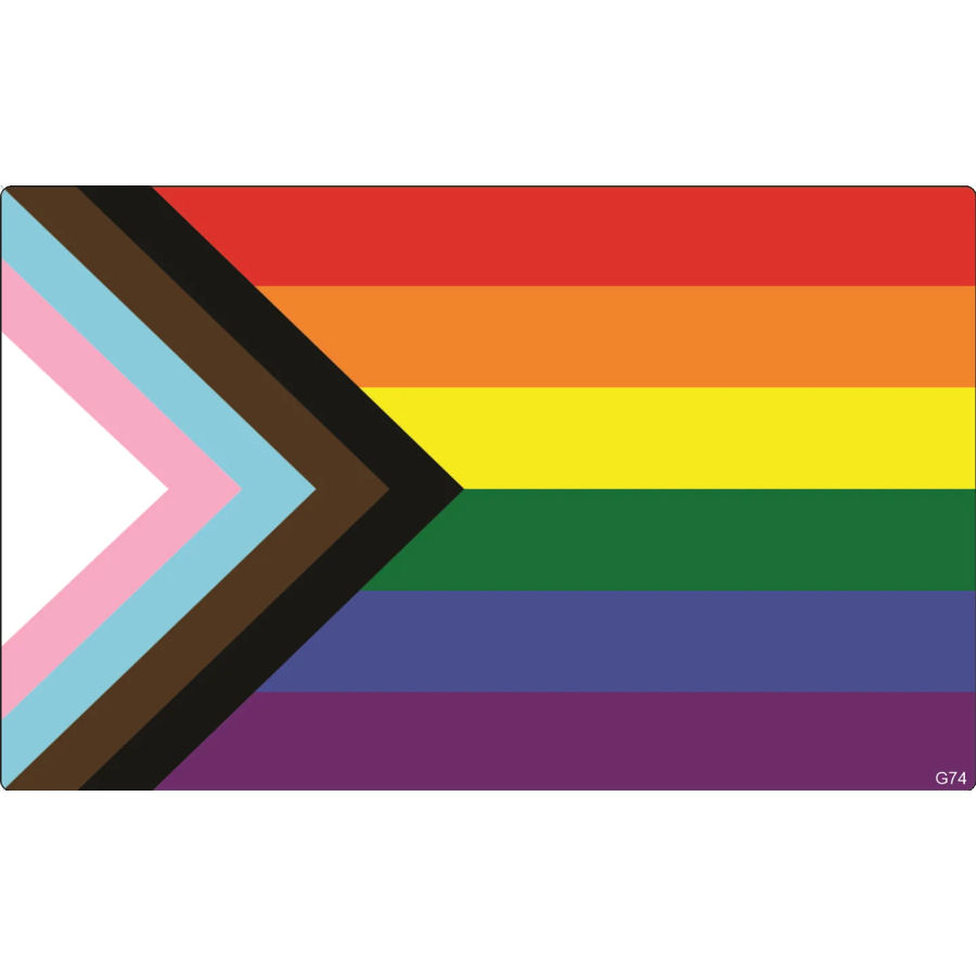Progress Pride Flag - Bumper Magnet at Sticker Shoppe