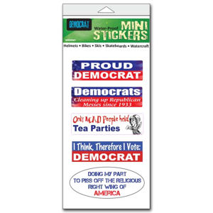 Democrat - Set of 5 Mini Stickers at Sticker Shoppe