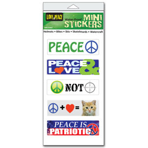 Peace - Set of 5 Mini Stickers at Sticker Shoppe