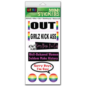 Gay Pride - Set of 8 Mini Stickers at Sticker Shoppe