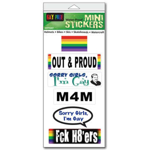 Gay Pride - Set of 6 Mini Stickers at Sticker Shoppe