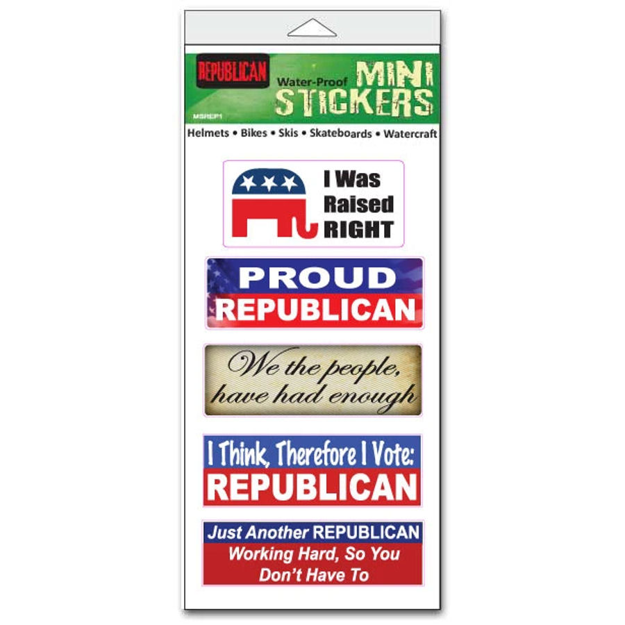 Republican - Set of 5 Mini Sticker Sheet at Sticker Shoppe
