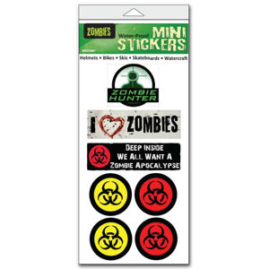 Zombie - Set of 7 Mini Stickers at Sticker Shoppe