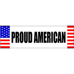 Proud American - Bumper Sticker at Sticker Shoppe
