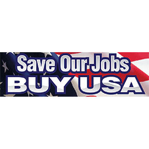 Save Our Jobs, Buy Usa - Bumper Sticker at Sticker Shoppe