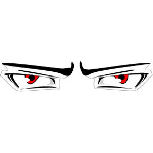 Red Anime Eyes - Sticker at Sticker Shoppe