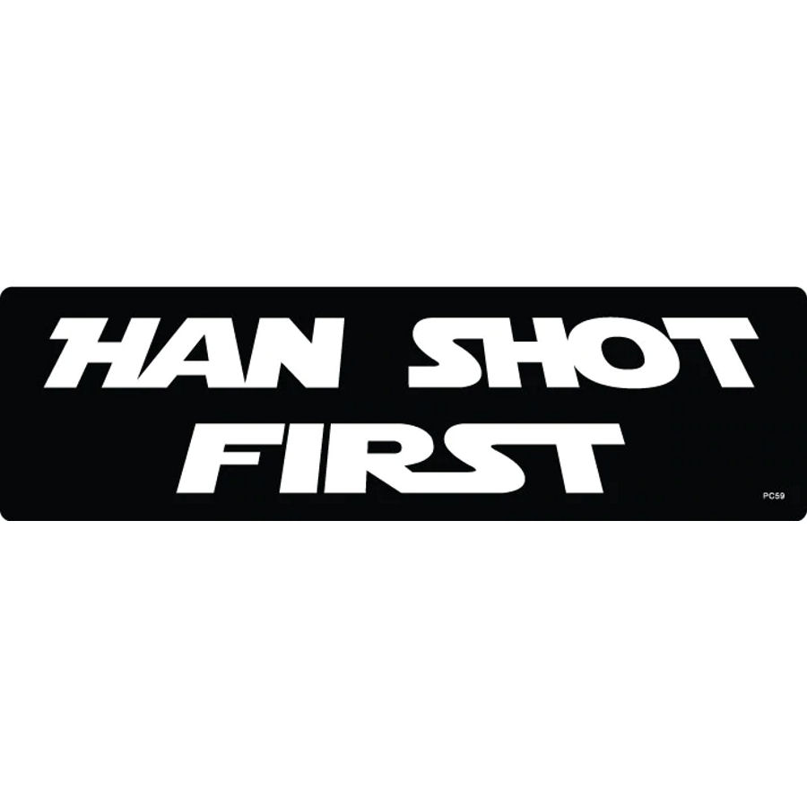 Han Shot First - Bumper Magnet at Sticker Shoppe