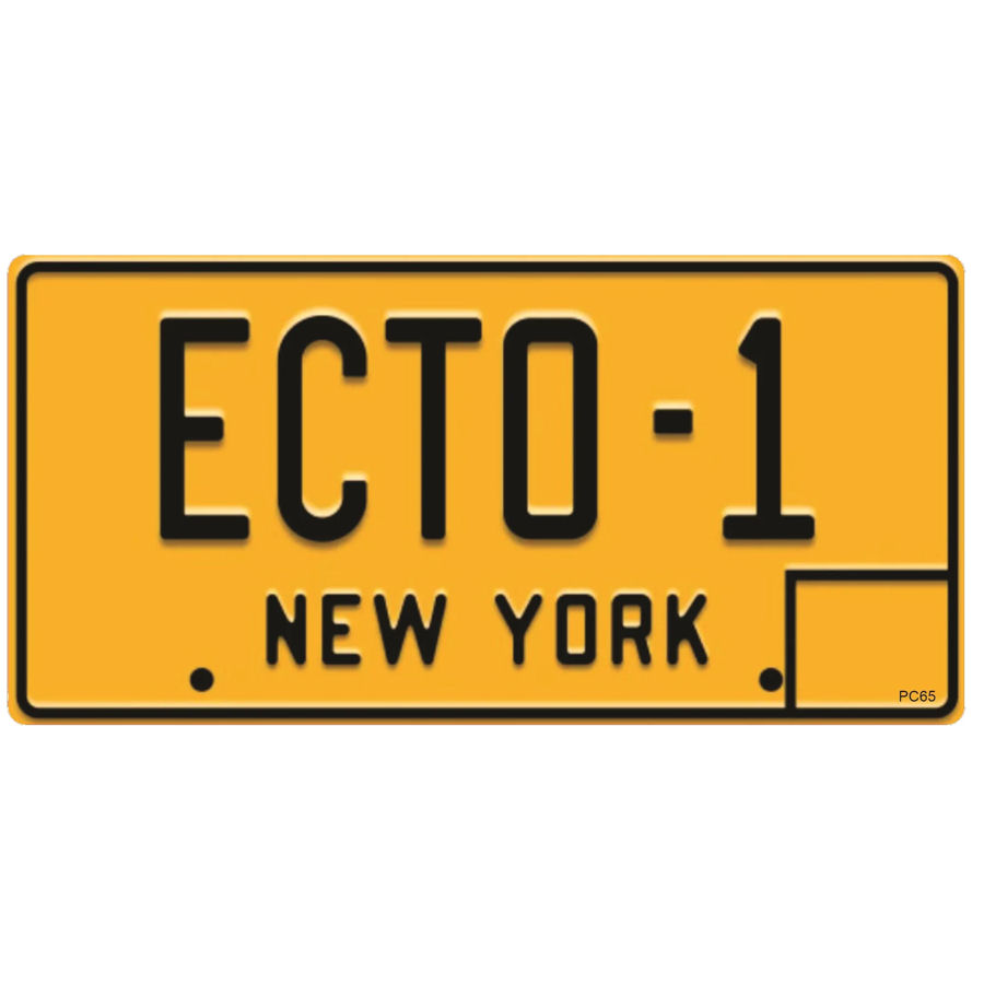 ECTO-1 New York License Plate - Vinyl Sticker at Sticker Shoppe