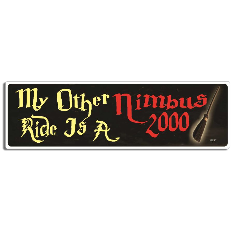 My Other Ride Is A Nimbus 2000 - Bumper Sticker at Sticker Shoppe