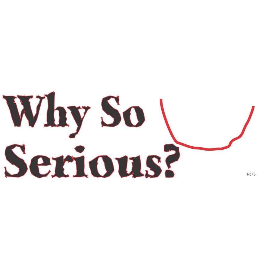 Why So Serious? - Bumper Sticker at Sticker Shoppe