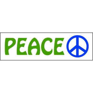 Peace Sign - Bumper Sticker at Sticker Shoppe