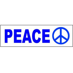 Peace - Bumper Sticker at Sticker Shoppe