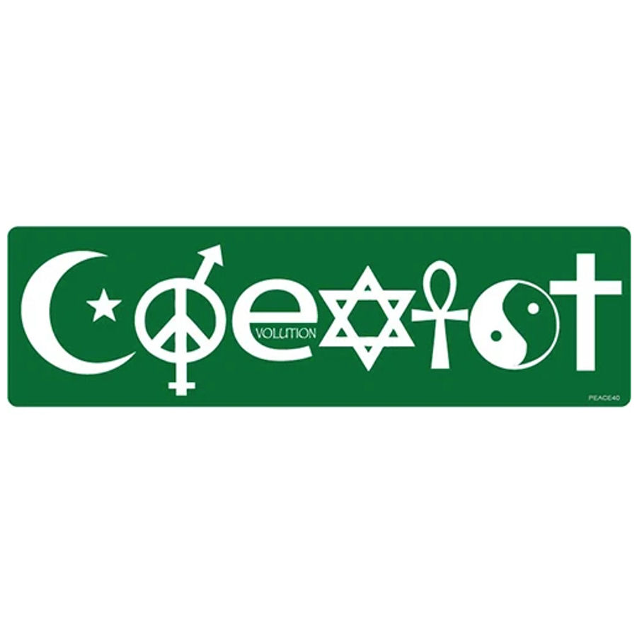COEXIST Green - Bumper Magnet at Sticker Shoppe