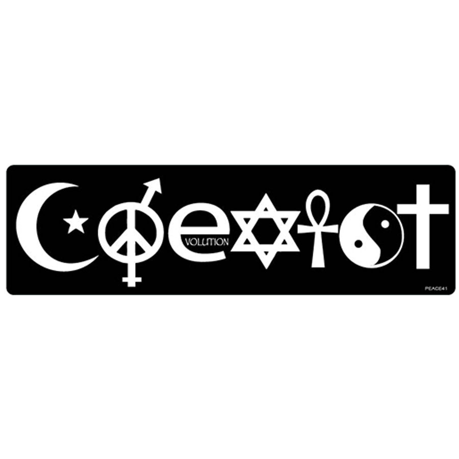 COEXIST Black - Bumper Magnet at Sticker Shoppe
