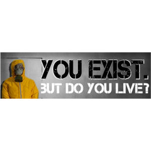 You Exist. But Do You Live? - Bumper Sticker at Sticker Shoppe