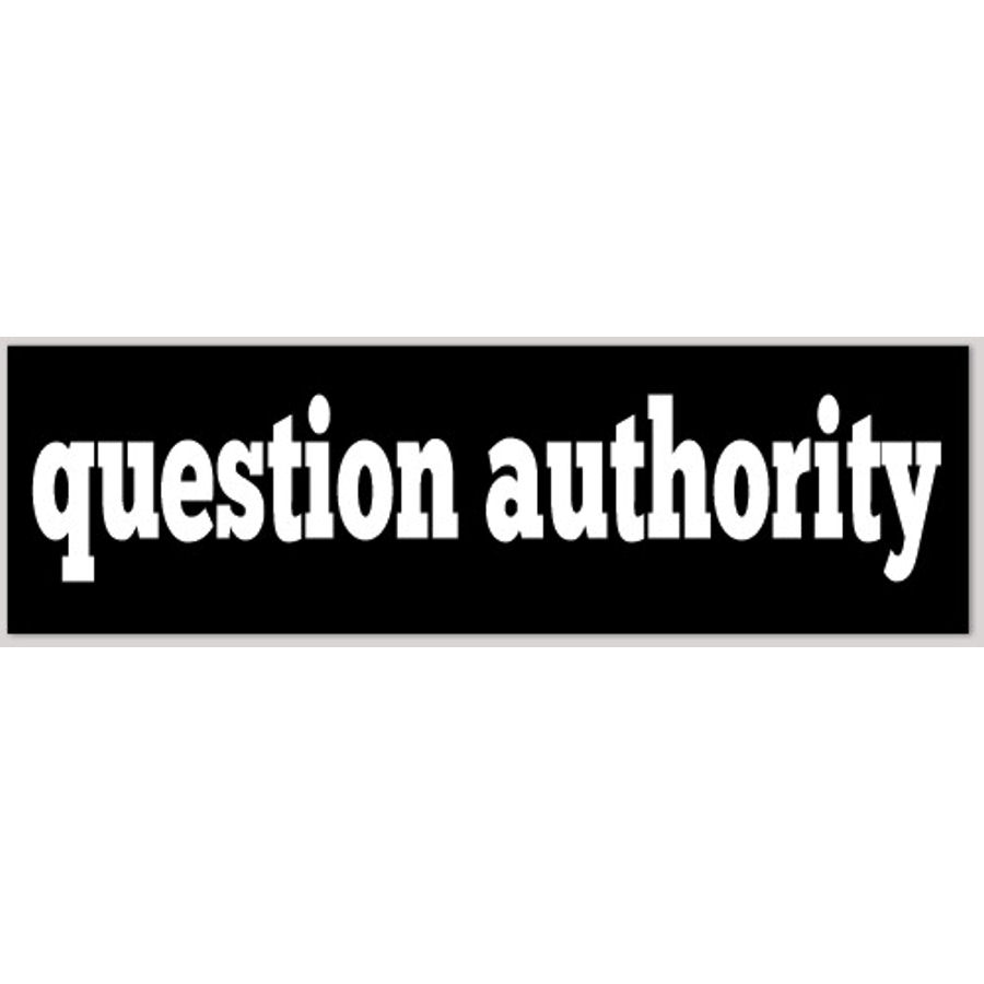 Question Authority - Bumper Magnet at Sticker Shoppe