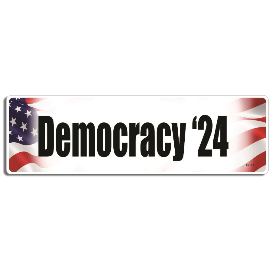 Democracy '24 - Bumper Sticker at Sticker Shoppe