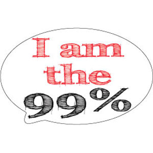 I Am The 99% - Sticker at Sticker Shoppe