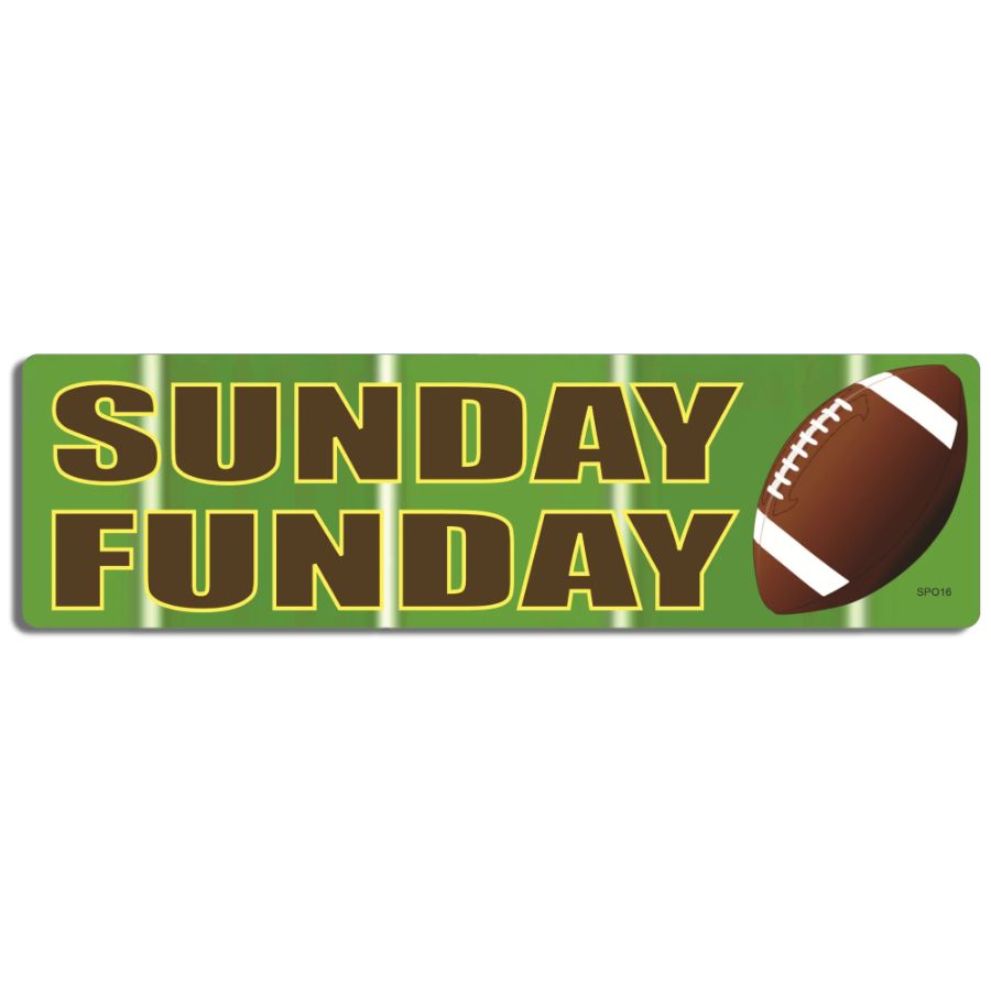 Sunday Funday Football - Bumper Magnet at Sticker Shoppe