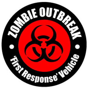 Zombie Outbreak First Response Vehicle - Round Sticker at Sticker Shoppe
