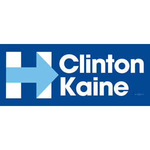 Clinton Kaine For President Navy Blue - Bumper Sticker at Sticker Shoppe