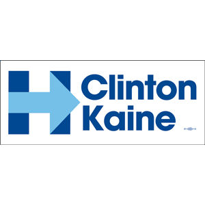 Clinton Kaine For President White - Bumper Sticker at Sticker Shoppe