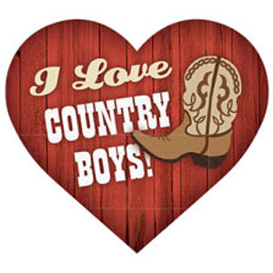 I Love Country Boys - Heart Magnet at Sticker Shoppe