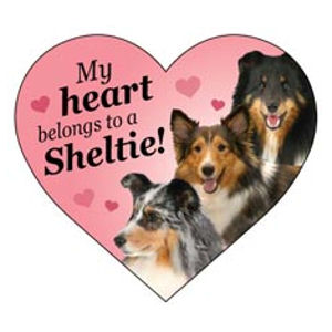 My Heart Belongs To A Sheltie - Heart Magnet at Sticker Shoppe