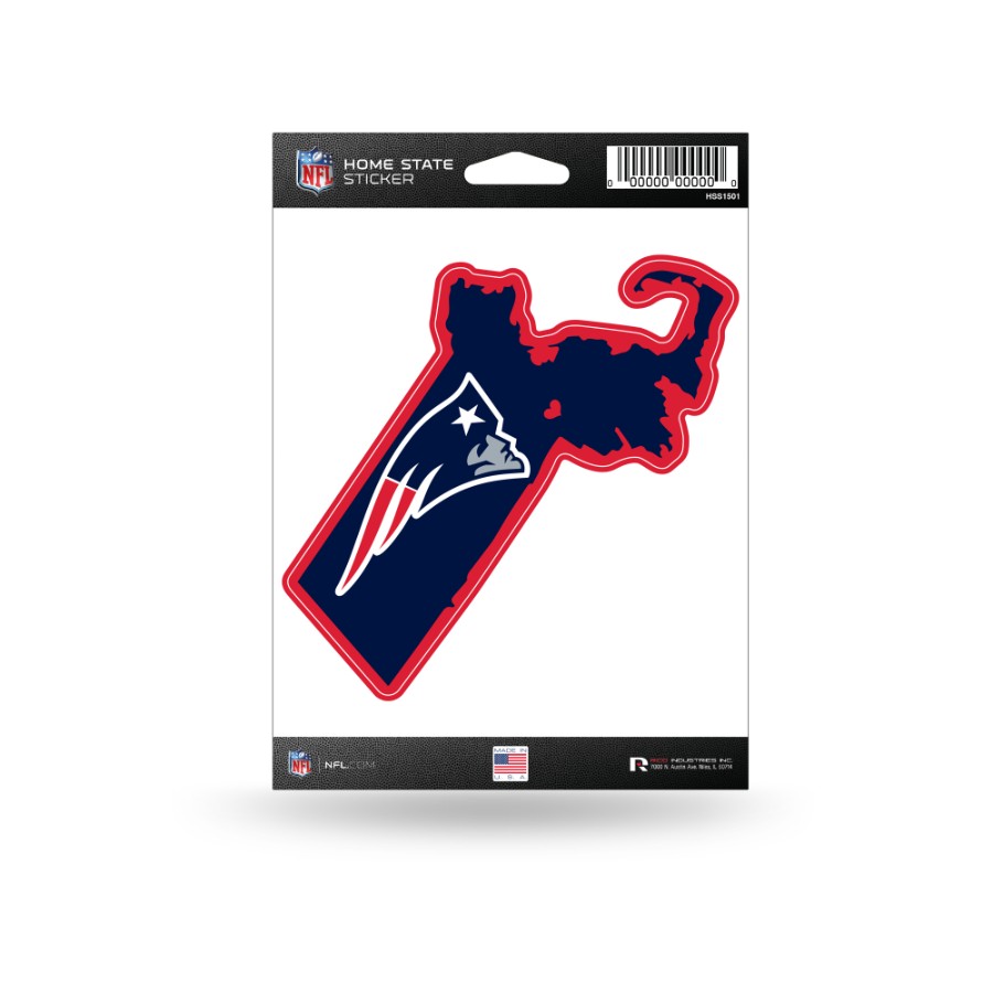 New England Patriots Massachusetts - Home State Vinyl Sticker at ...