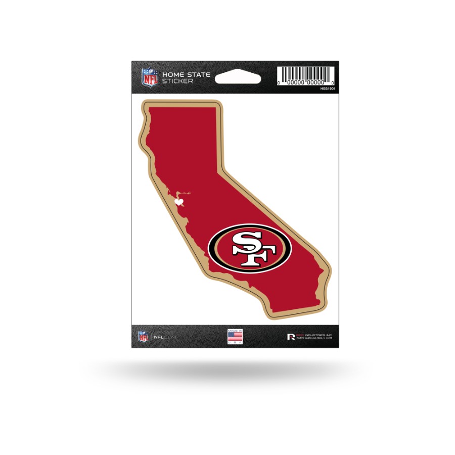 San Francisco 49ers California - Home State Vinyl Sticker at Sticker Shoppe