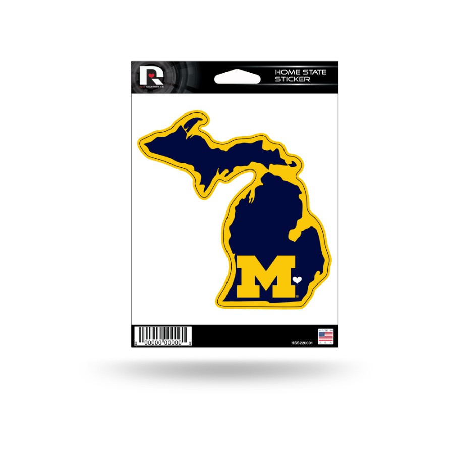 University Of Michigan Wolverines - Home State Vinyl Sticker at Sticker ...