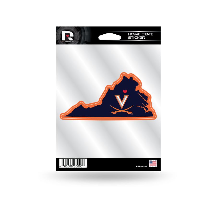 University Of Virginia Cavaliers - Home State Vinyl Sticker at Sticker ...