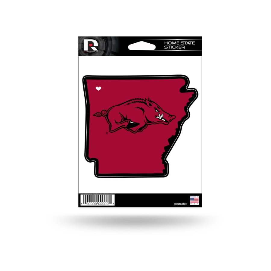 University Of Arkansas Razorbacks - Home State Vinyl Sticker at Sticker ...