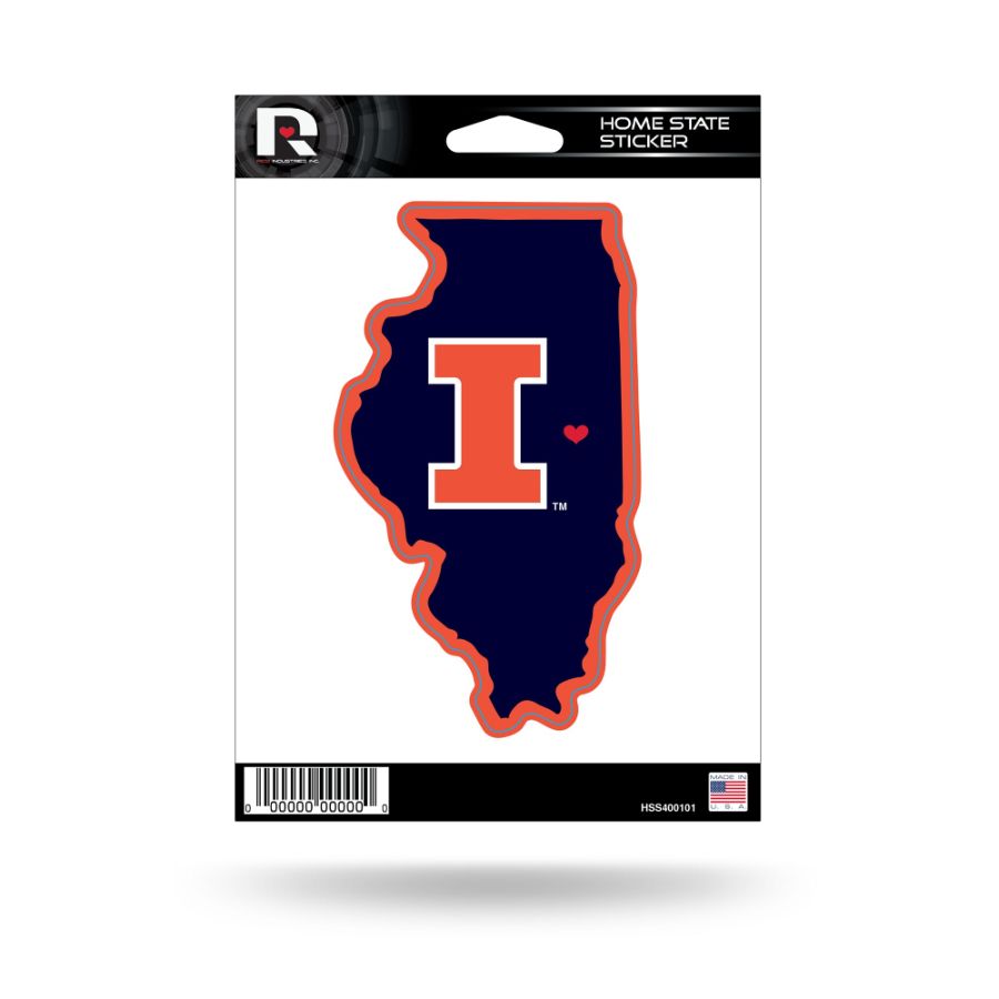 University Of Illinois Fighting Illini - Home State Vinyl Sticker at ...