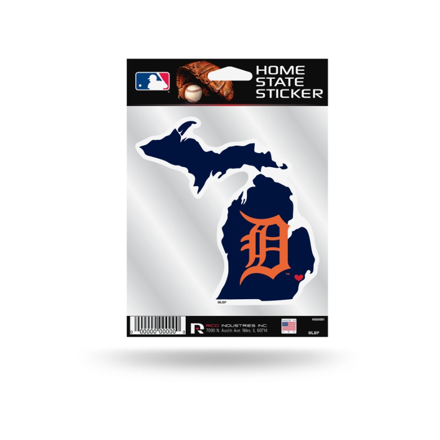 Detroit Tigers Michigan - Home State Vinyl Sticker at Sticker Shoppe