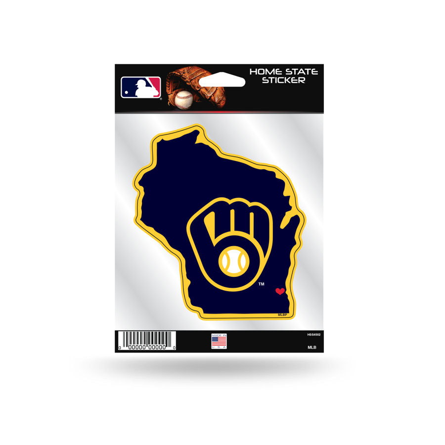 Milwaukee Brewers Milwaukee - Home State Vinyl Sticker at Sticker Shoppe