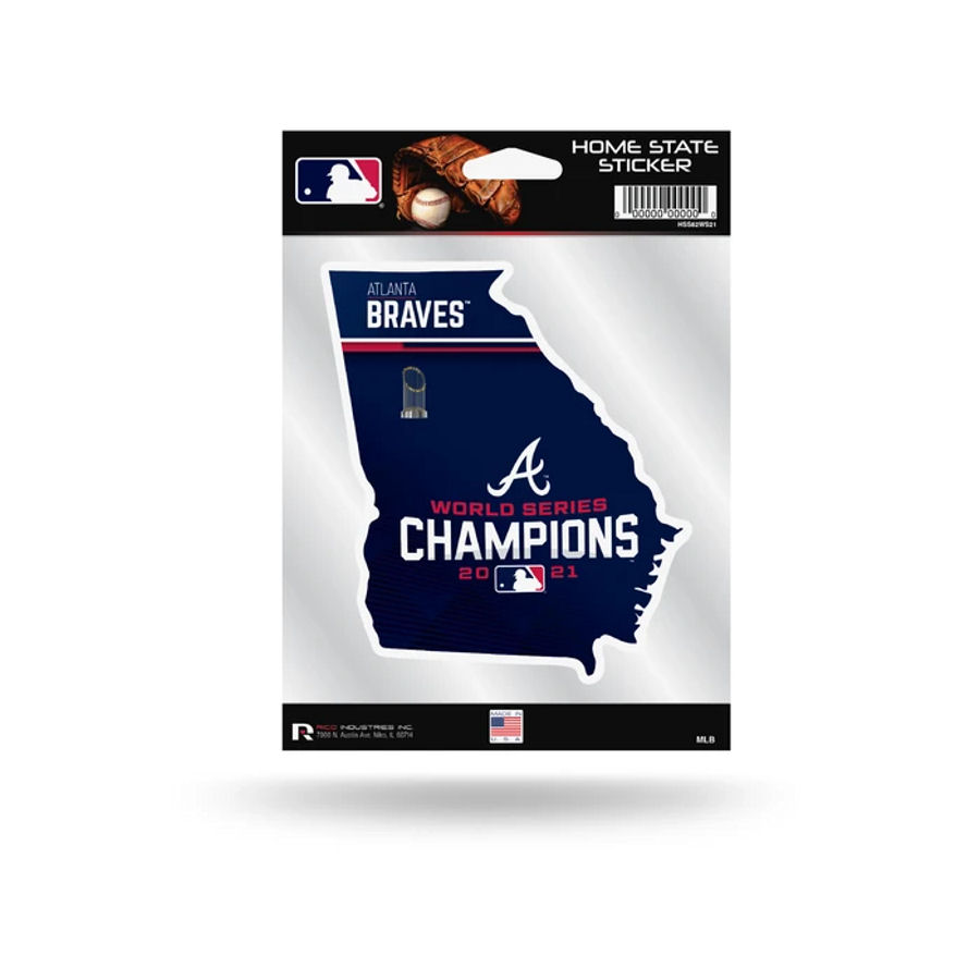 Atlanta Braves 2021 World Series Champions - Home State Vinyl Sticker ...