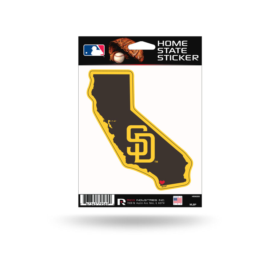 San Diego Padres California - Home State Vinyl Sticker at Sticker Shoppe