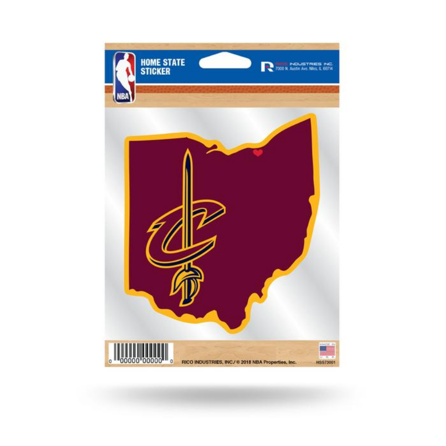 Cleveland Cavaliers Ohio - Home State Vinyl Sticker at Sticker Shoppe