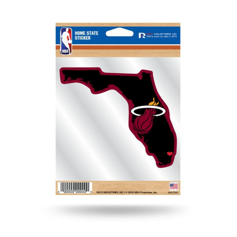 Miami Heat Florida - Home State Vinyl Sticker at Sticker Shoppe