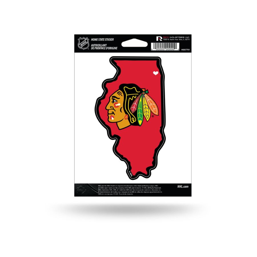 Chicago Blackhawks Illinois - Home State Vinyl Sticker at Sticker Shoppe