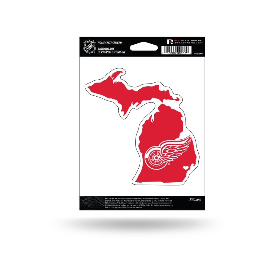 Detroit Red Wings Michigan - Home State Vinyl Sticker at Sticker Shoppe