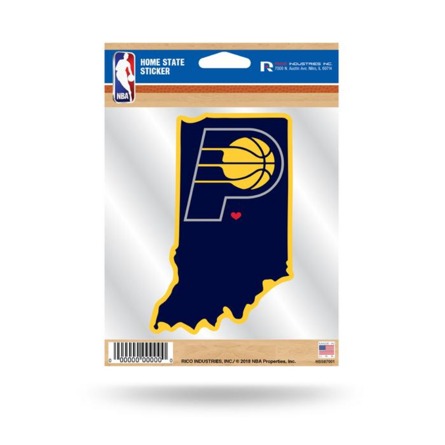 Indiana Pacers Indiana - Home State Vinyl Sticker at Sticker Shoppe