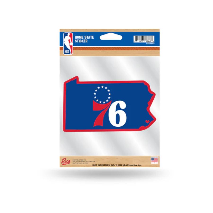 Philadelphia 76ers Pennsylvania - Home State Vinyl Sticker at Sticker ...