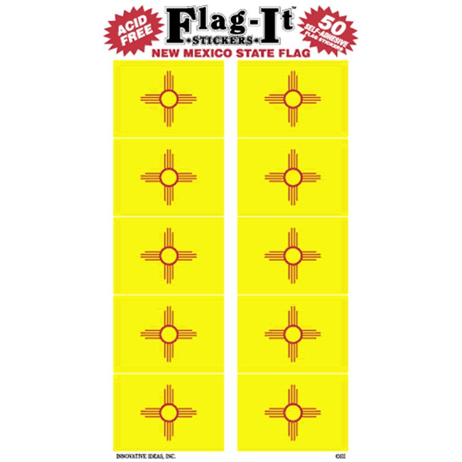 New Mexico State Flag - Pack Of 50 Mini Stickers at Sticker Shoppe
