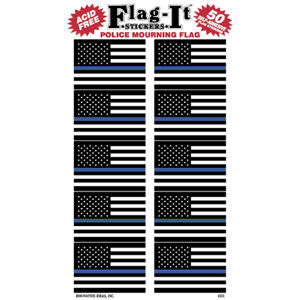 Thin Blue Line American Flag - Pack Of 50 Mini Stickers at Sticker Shoppe
