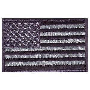 USA Gray Toned - Flag Embroidered Iron On Patch at Sticker Shoppe