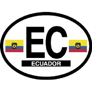 DOM Dominican Republic - Reflective Oval Sticker at Sticker Shoppe