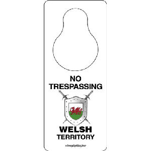 Welsh Shield - Door Hanger at Sticker Shoppe